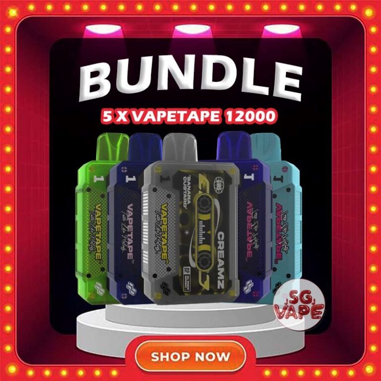 5 X VAPETAPE 12K PUFFS DISPOSABLE | SG VAPE JJ